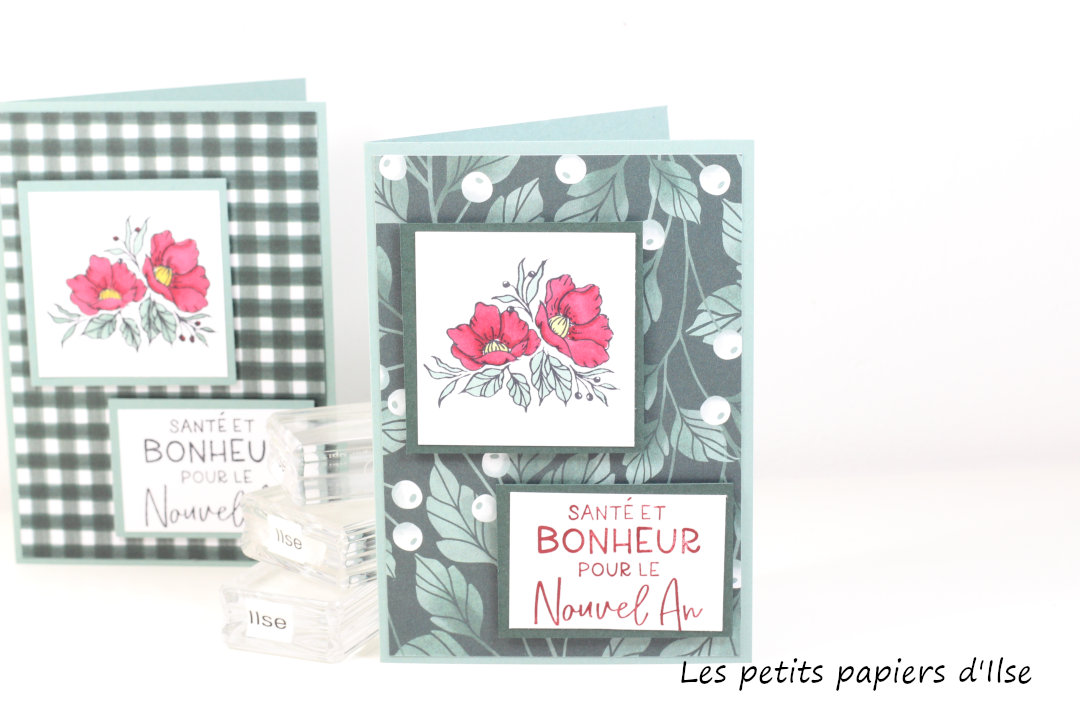 Carte simple aux fleurons sur mesure - Les petits papiers d'Ilse