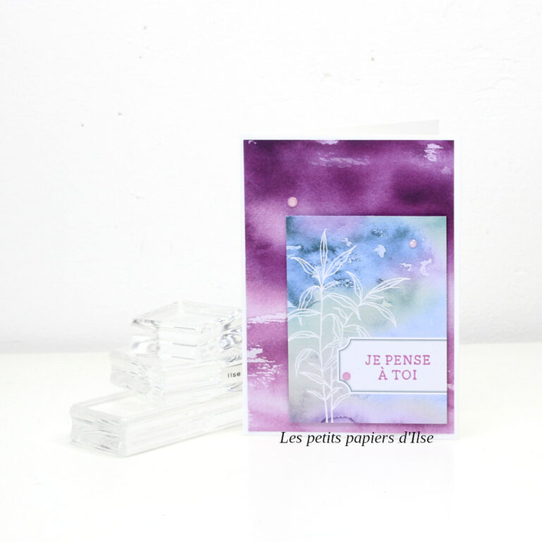 Une carte simple Souvenirs et Cie - Les petits papiers d'Ilse